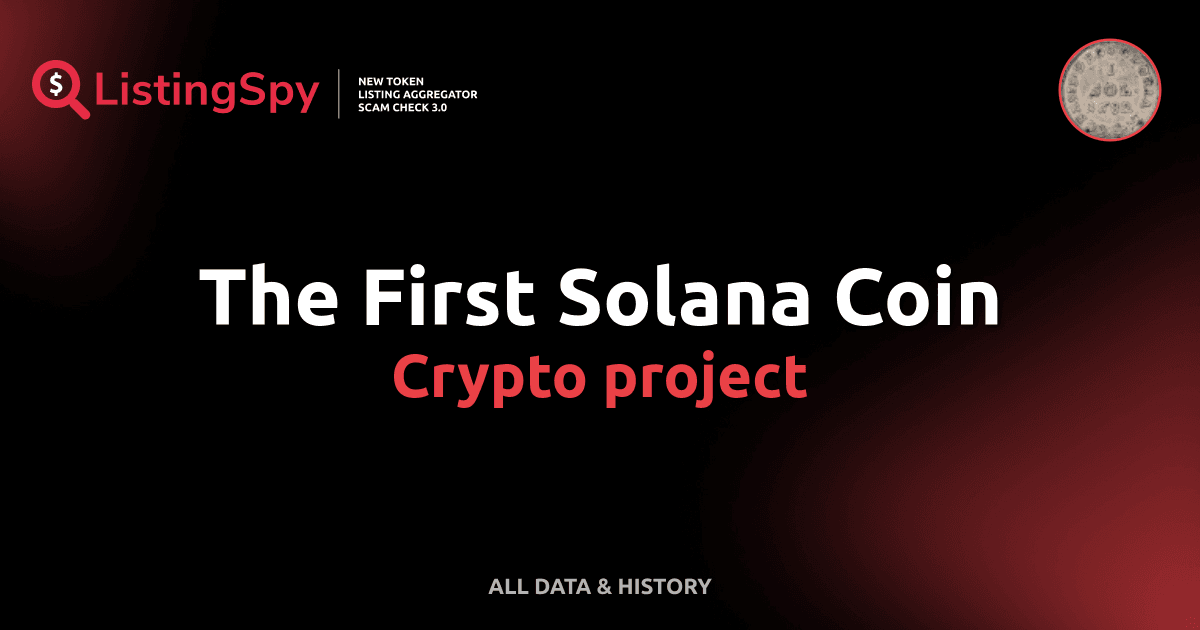 The First Solana Coin crypto project: 1682 token listings, events ...