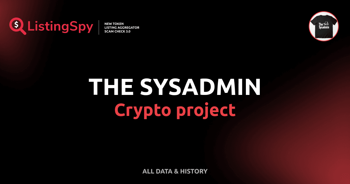 THE SYSADMIN crypto project: SYSADMIN token listings, events, analysis ...