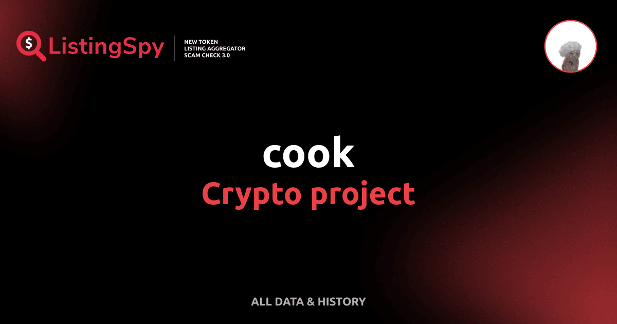 cook crypto project: cook token listings, events, analysis | ListingSpy