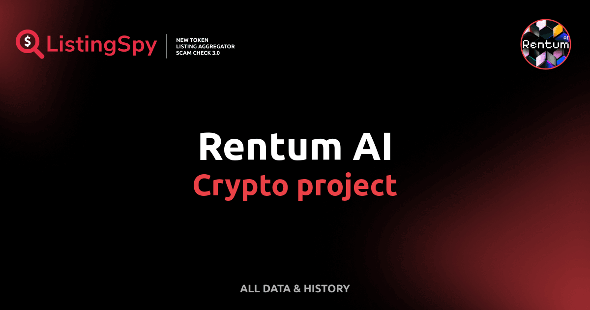 Rentum AI crypto project: RENT token listings, events, analysis ...