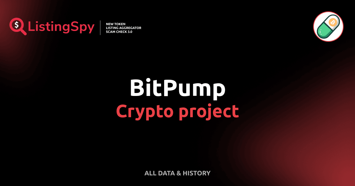 BitPump crypto project: BITPUMP token listings, events, analysis ...