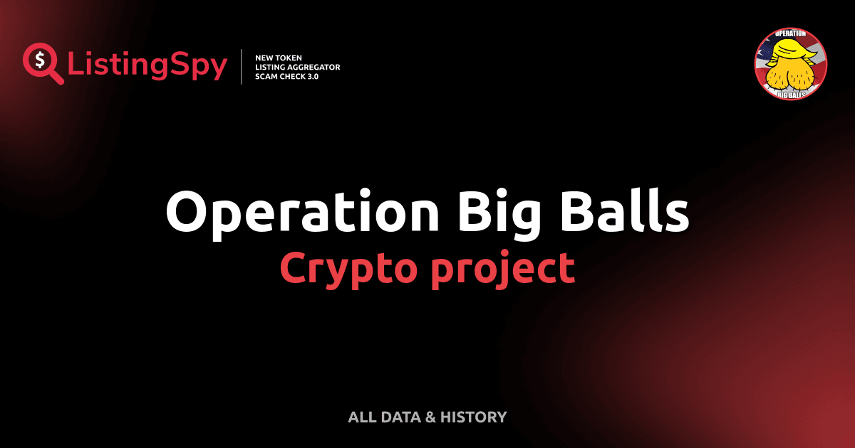 Operation Big Balls crypto project: BIGBALLS token listings, events ...