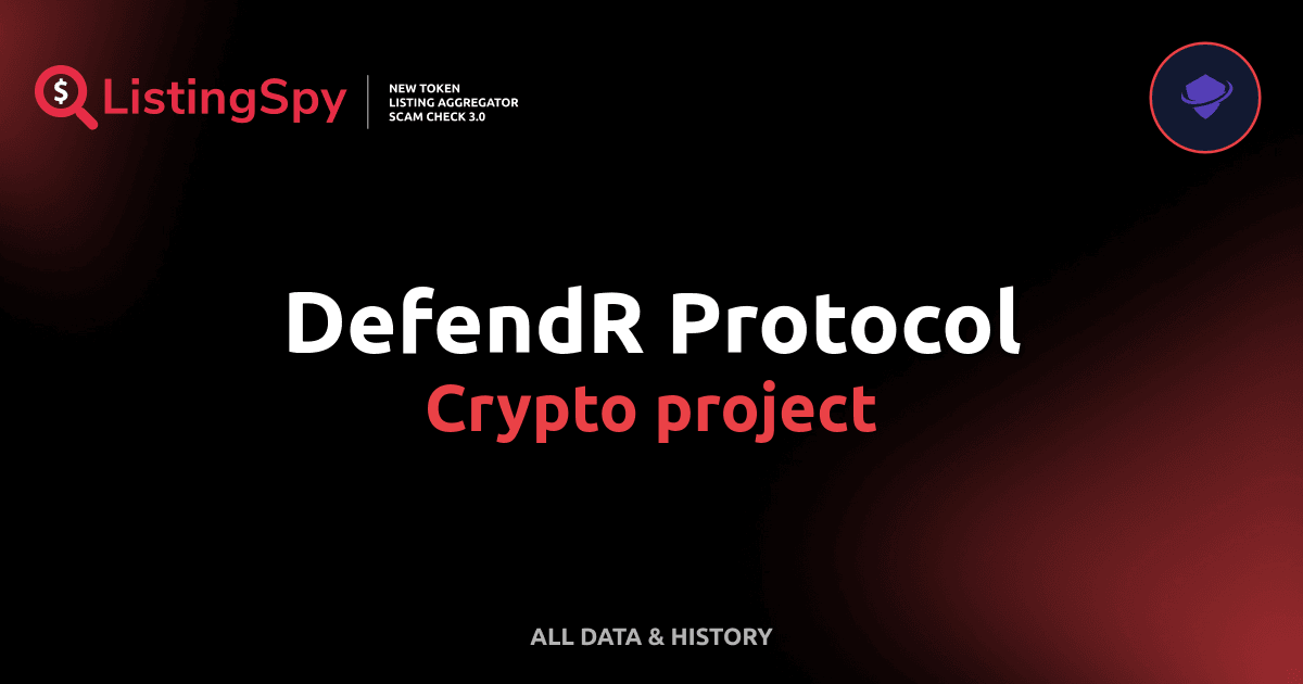 DefendR Protocol crypto project: DefendR token listings, events ...