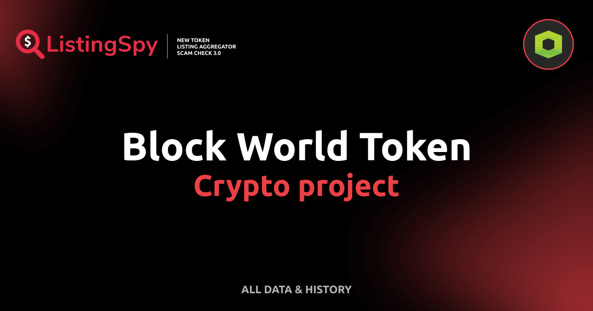 Block World Token crypto project: BWT token listings, events, analysis ...