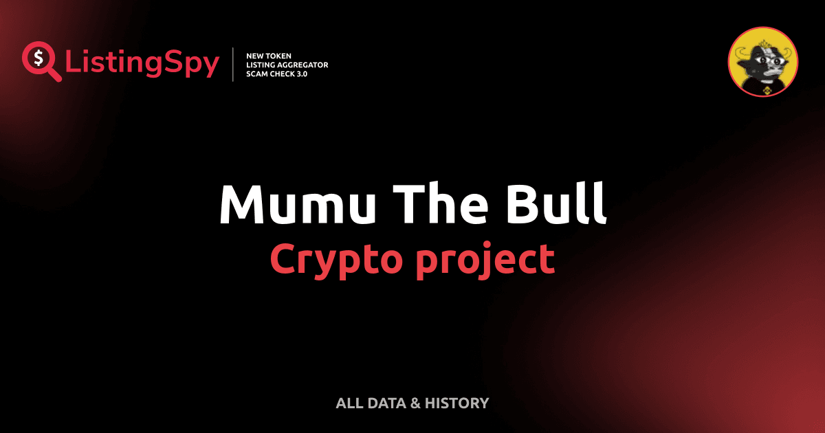 Mumu The Bull crypto project: MUMU token listings, events, analysis ...