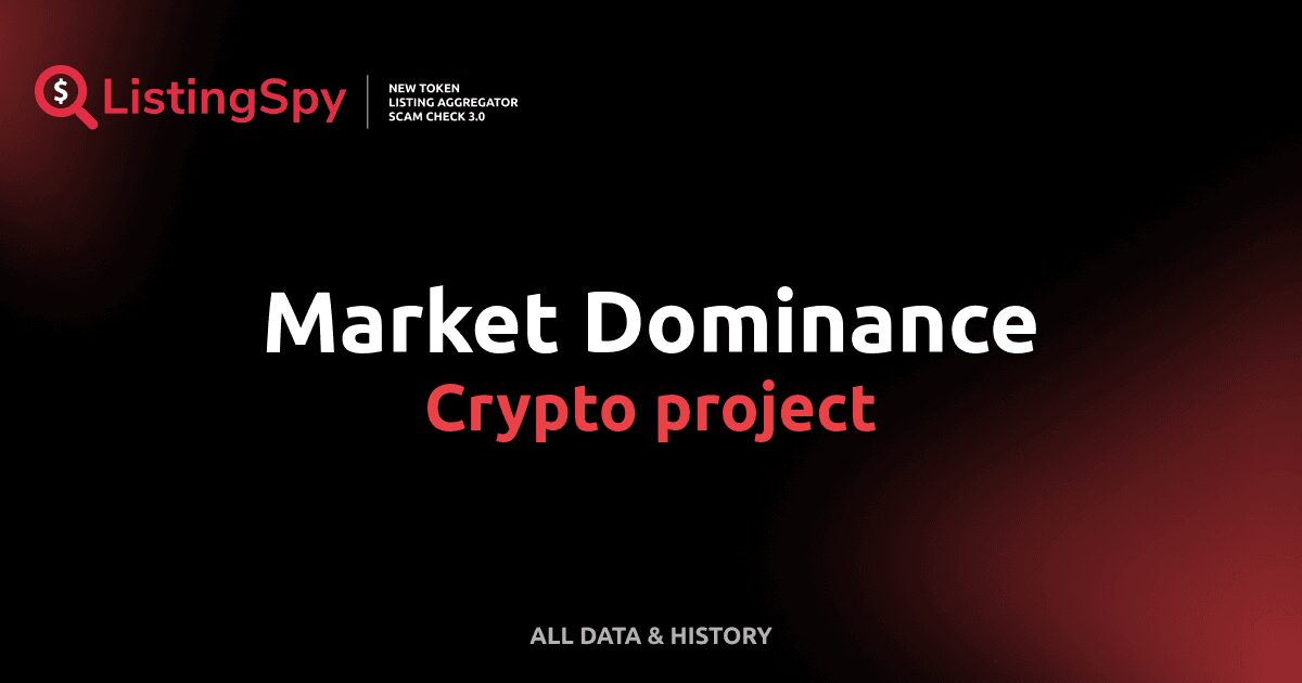 Market Dominance crypto project: MD token listings, events, analysis ...