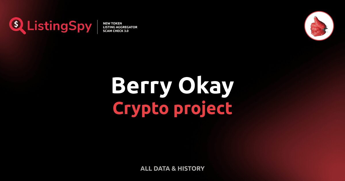 Berry Okay crypto project: BO token listings, events, analysis | ListingSpy
