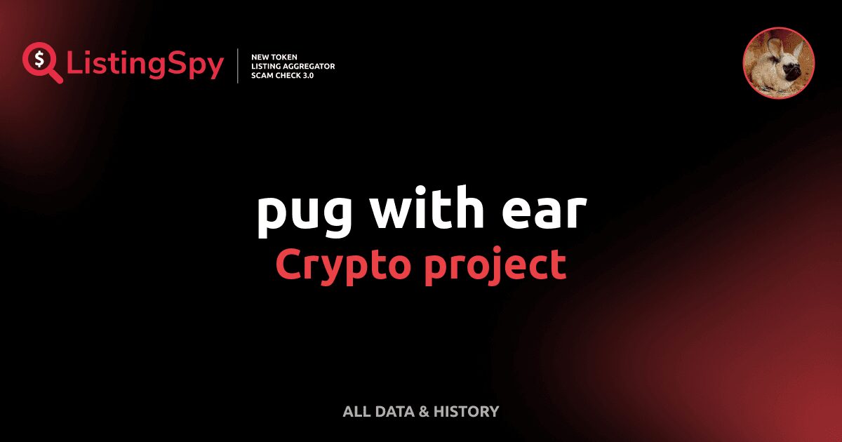 pug with ear crypto project: MERLY token listings, events, analysis ...
