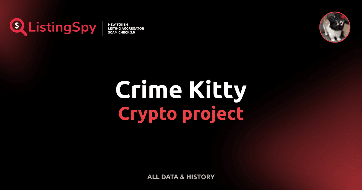 Crime Kitty crypto project: CRIME token listings, events, analysis ...