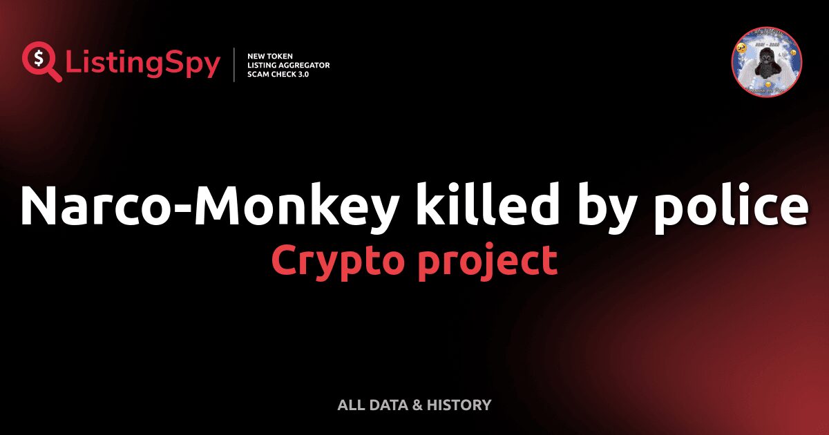 Narco-Monkey killed by police crypto project: CHANGUITO token listings ...
