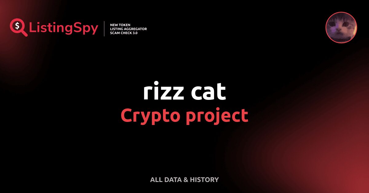 rizz cat crypto project: rizz token listings, events, analysis | ListingSpy