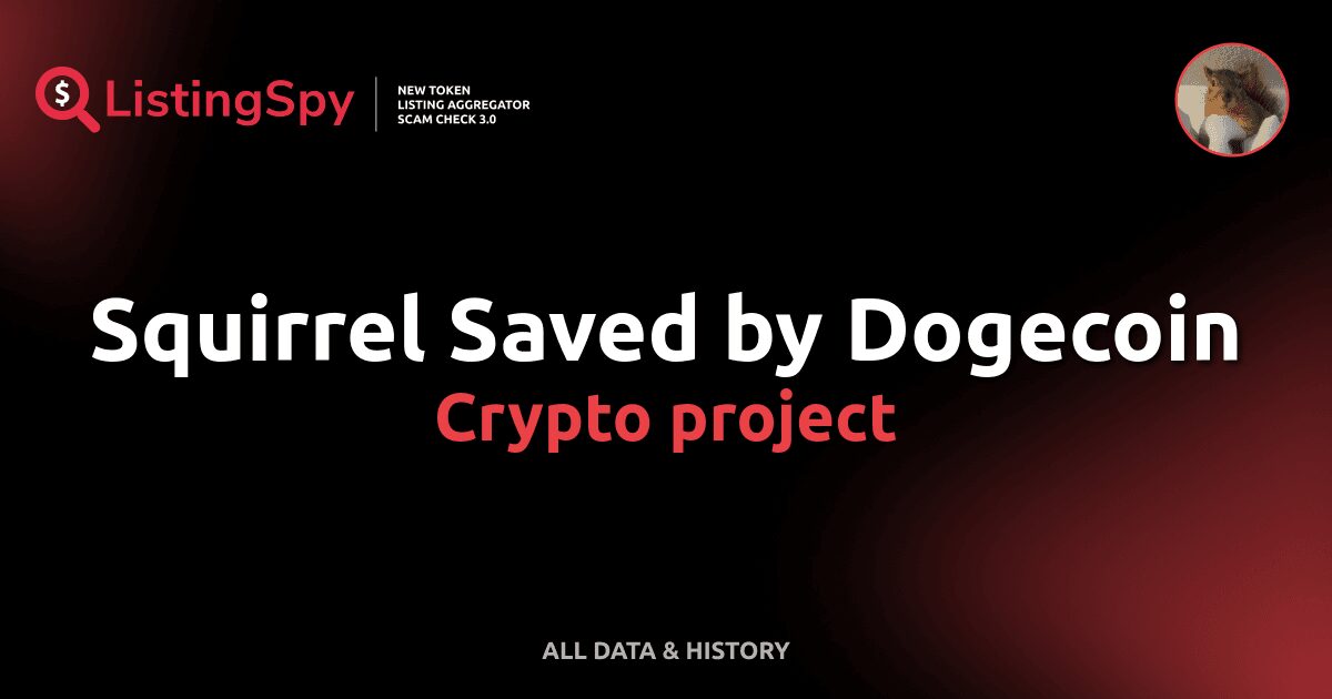 Squirrel Saved by Dogecoin crypto project: NOMMI token listings, events, analysis | ListingSpy