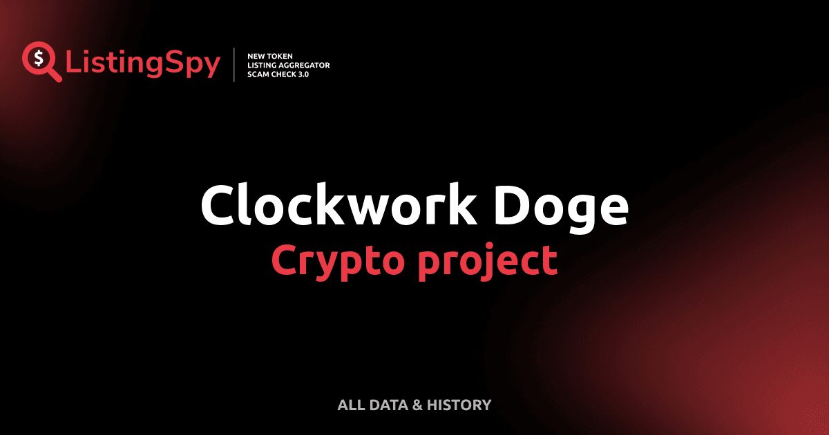 Clockwork Doge crypto project: CDOGE token listings, events, analysis ...