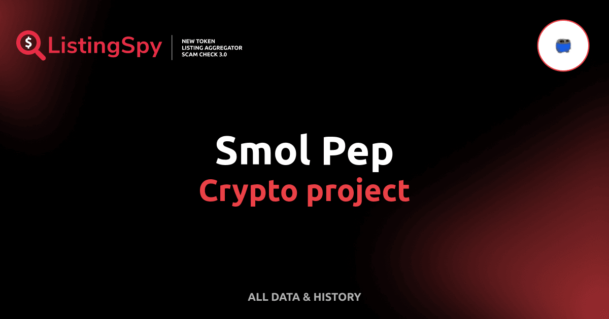 Smol Pep crypto project: PEP token listings, events, analysis | ListingSpy