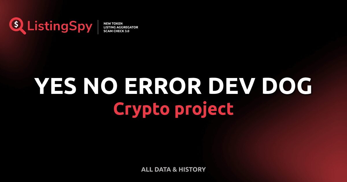 YES NO ERROR DEV DOG crypto project: Cooper token listings, events ...