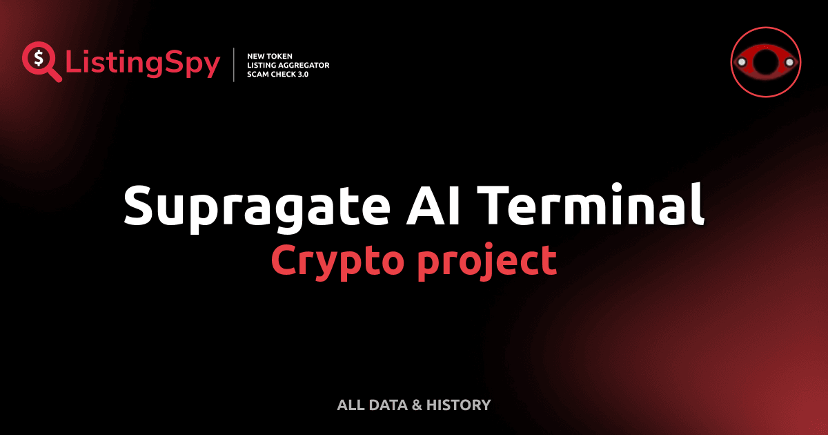 Supragate AI Terminal crypto project: SUPRAGATE token listings, events ...