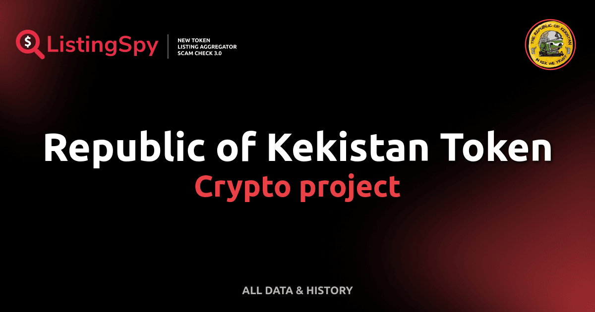 Republic of Kekistan Token crypto project: REKT token listings, events, analysis | ListingSpy