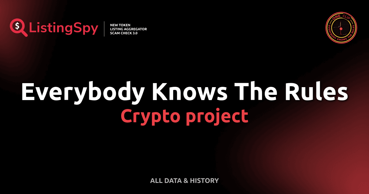 Everybody Knows The Rules crypto project: ONECLIP token listings ...