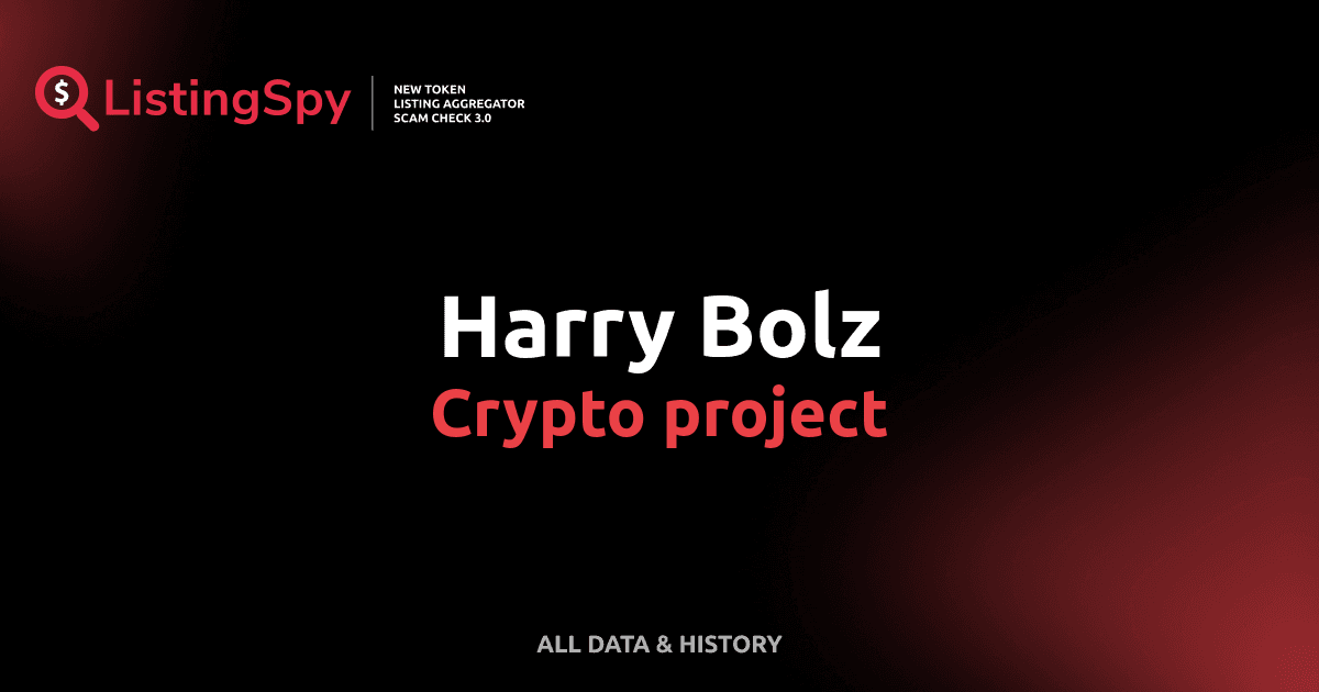 Harry Bolz crypto project: HARRY token listings, events, analysis ...