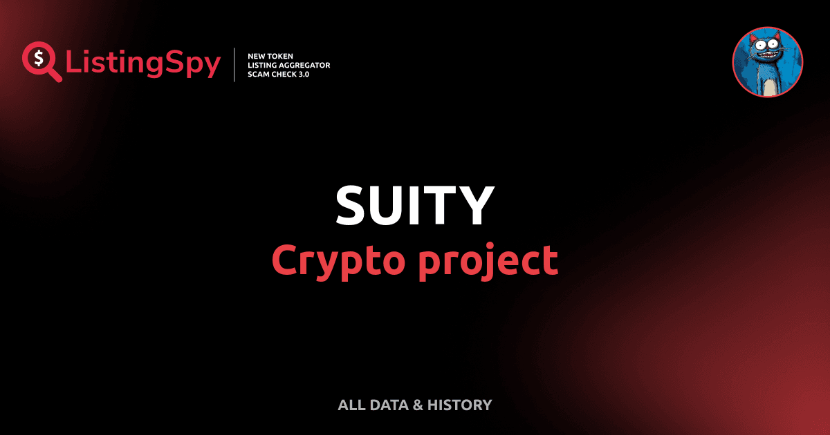 SUITY crypto project: $SUITY token listings, events, analysis | ListingSpy