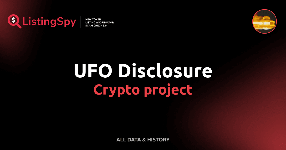 UFO Disclosure crypto project: UFOD token listings, events, analysis ...