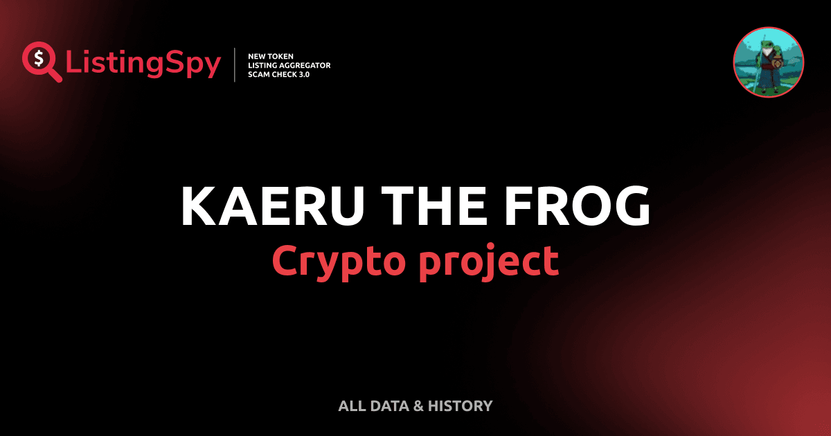 KAERU THE FROG crypto project: KAERU token listings, events, analysis ...