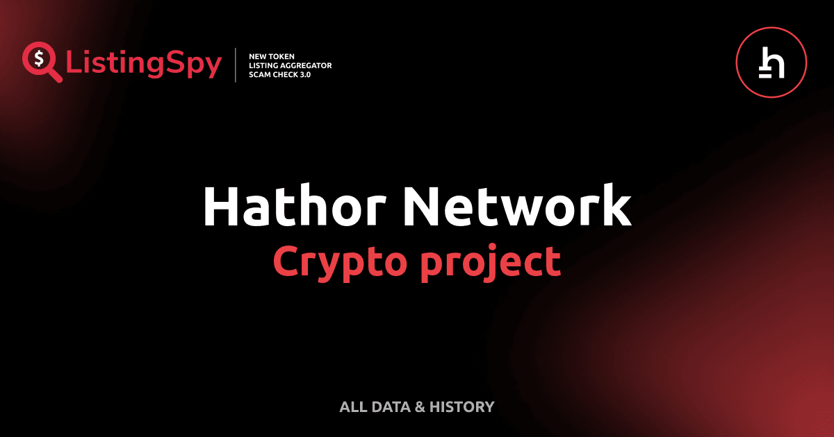 Hathor Network crypto project: HATHOR token listings, events, analysis | ListingSpy