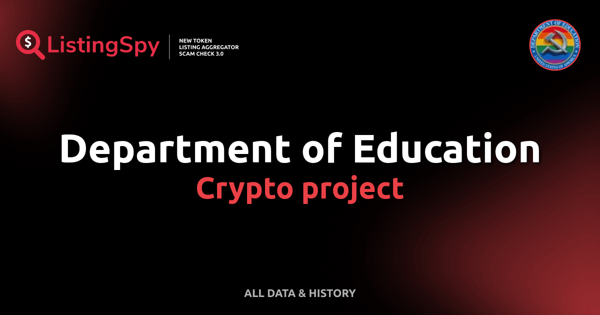 Department of Education crypto project: ED token listings, events ...