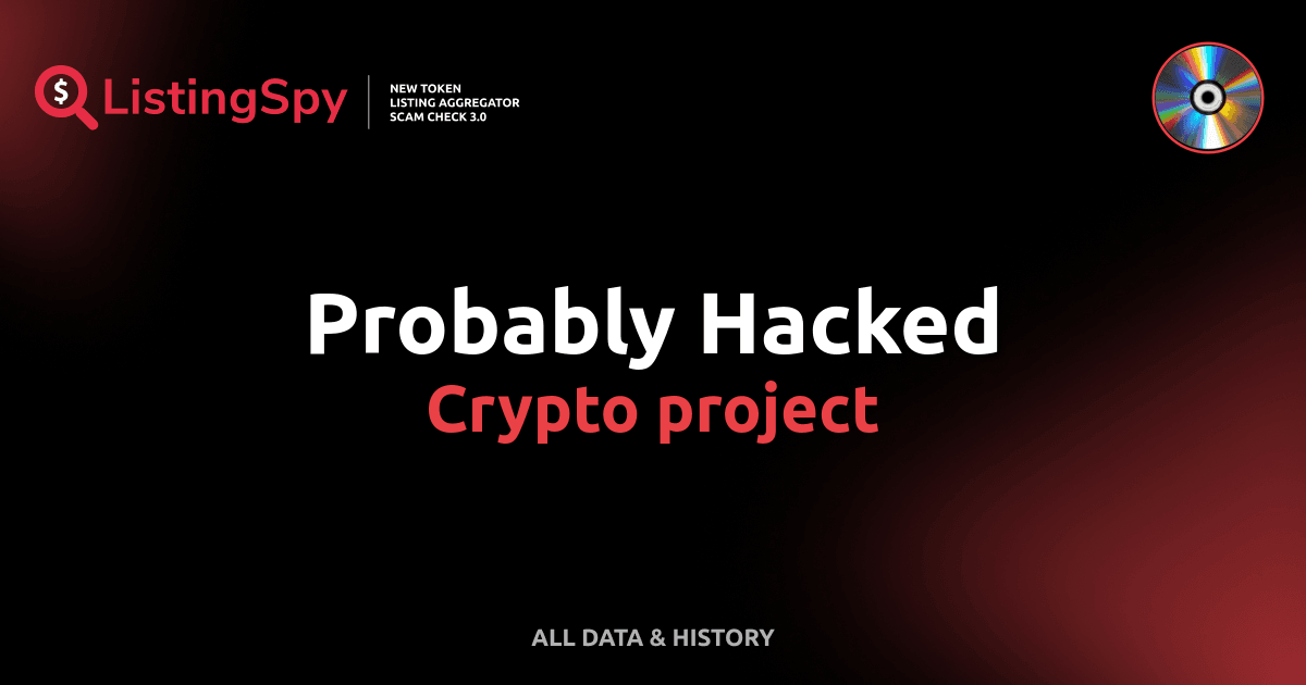 Probably Hacked crypto project: HACKED token listings, events, analysis | ListingSpy
