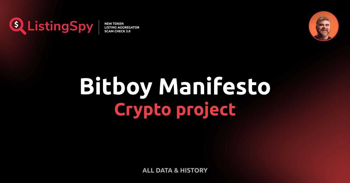 Bitboy Manifesto crypto project: Boyifesto token listings, events ...