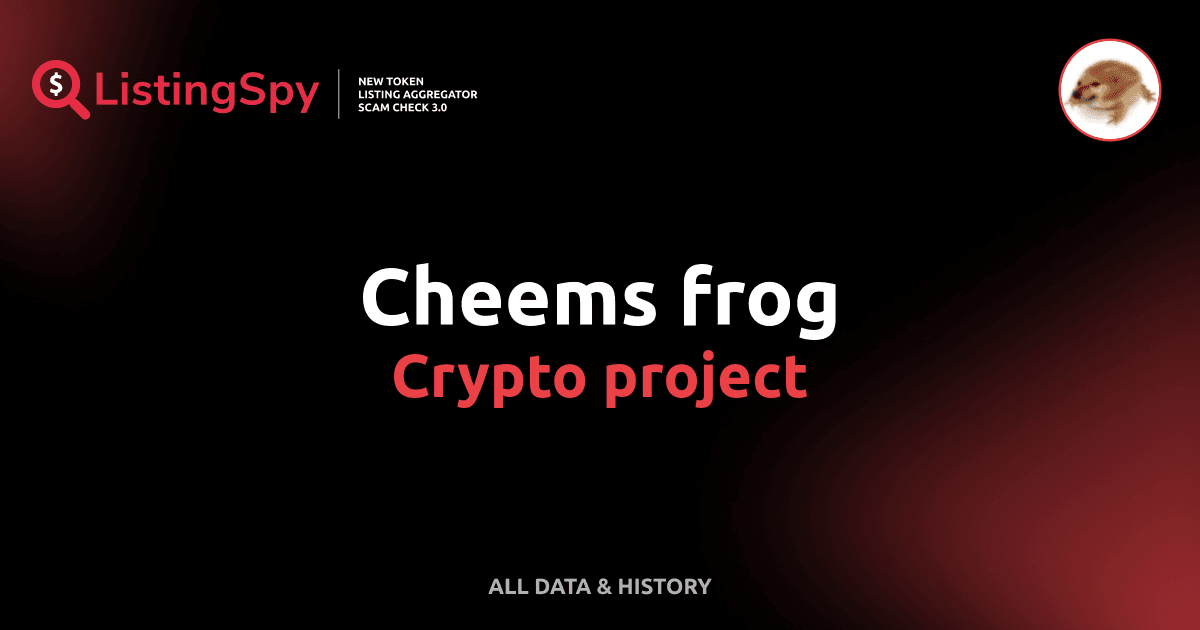 Cheems frog crypto project: CHROG token listings, events, analysis | ListingSpy