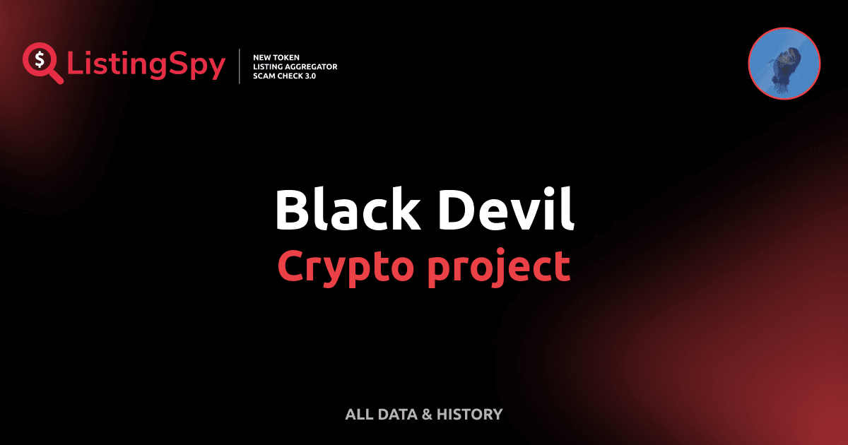 Black Devil crypto project: ANGLERFISH token listings, events, analysis ...