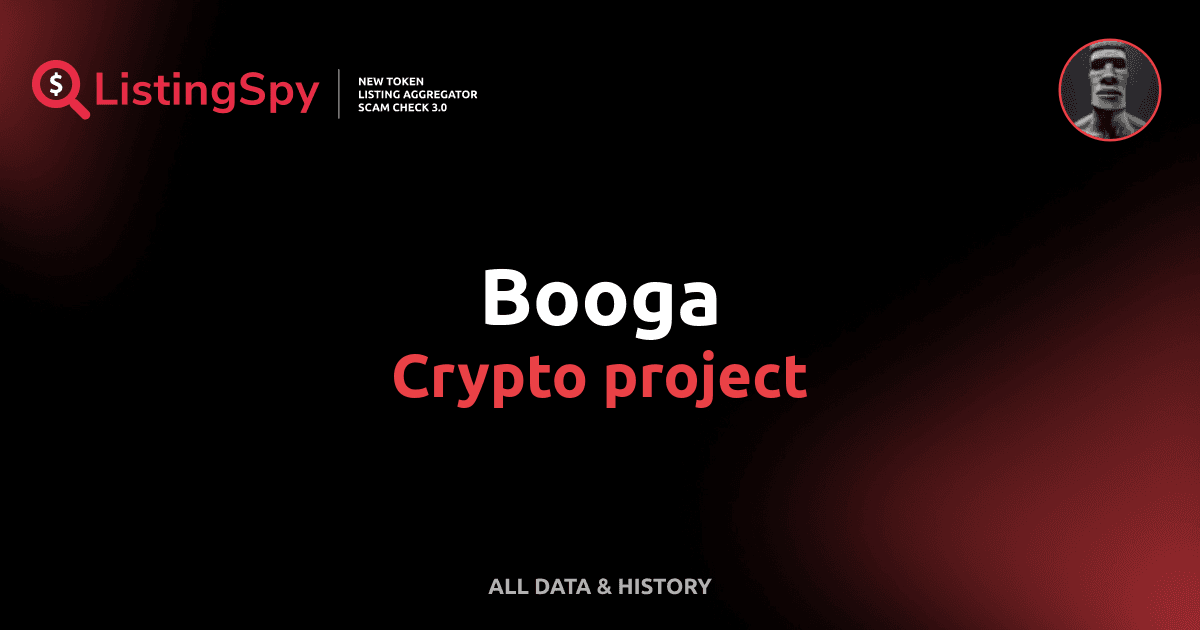 Booga crypto project: Booga token listings, events, analysis | ListingSpy