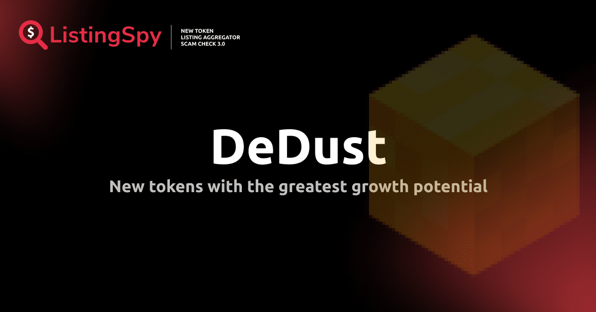New token listings on DeDust | ListingSpy
