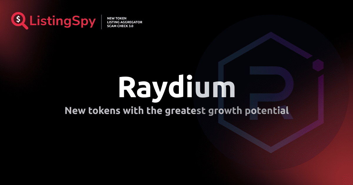 New token listings on Raydium | ListingSpy
