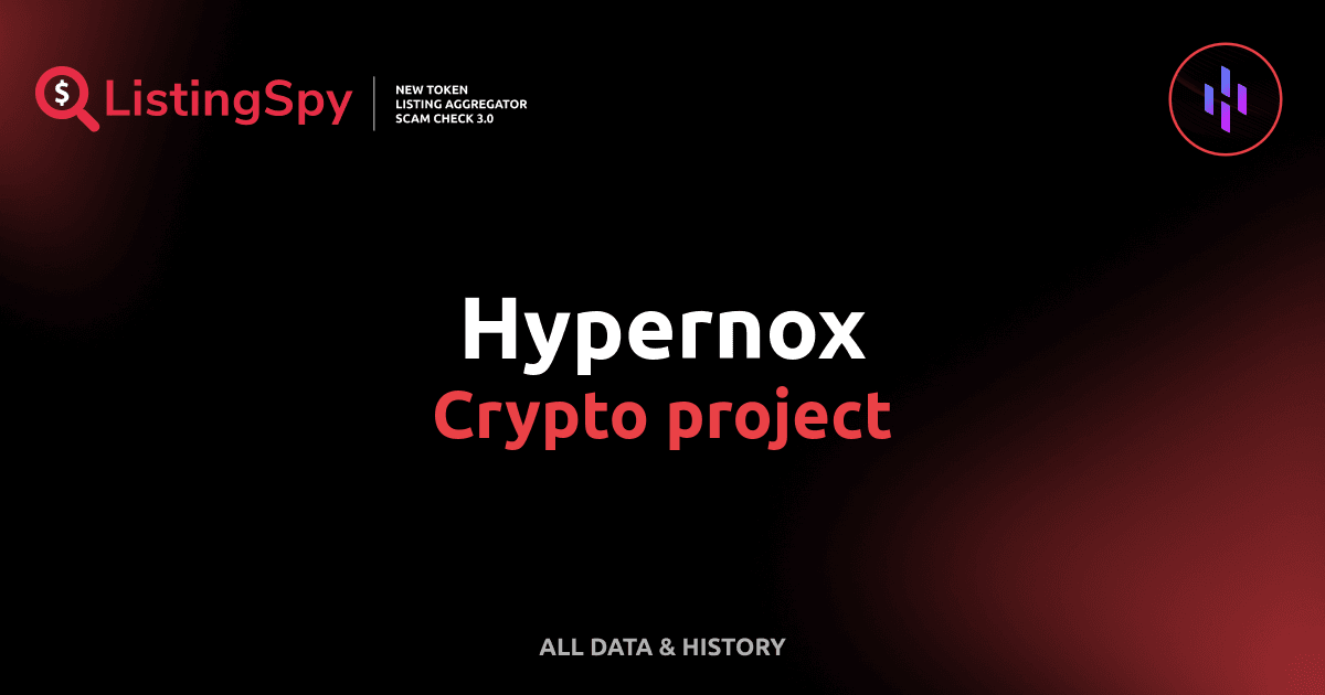 Hypernox crypto project: HYPER token listings, events, analysis | ListingSpy