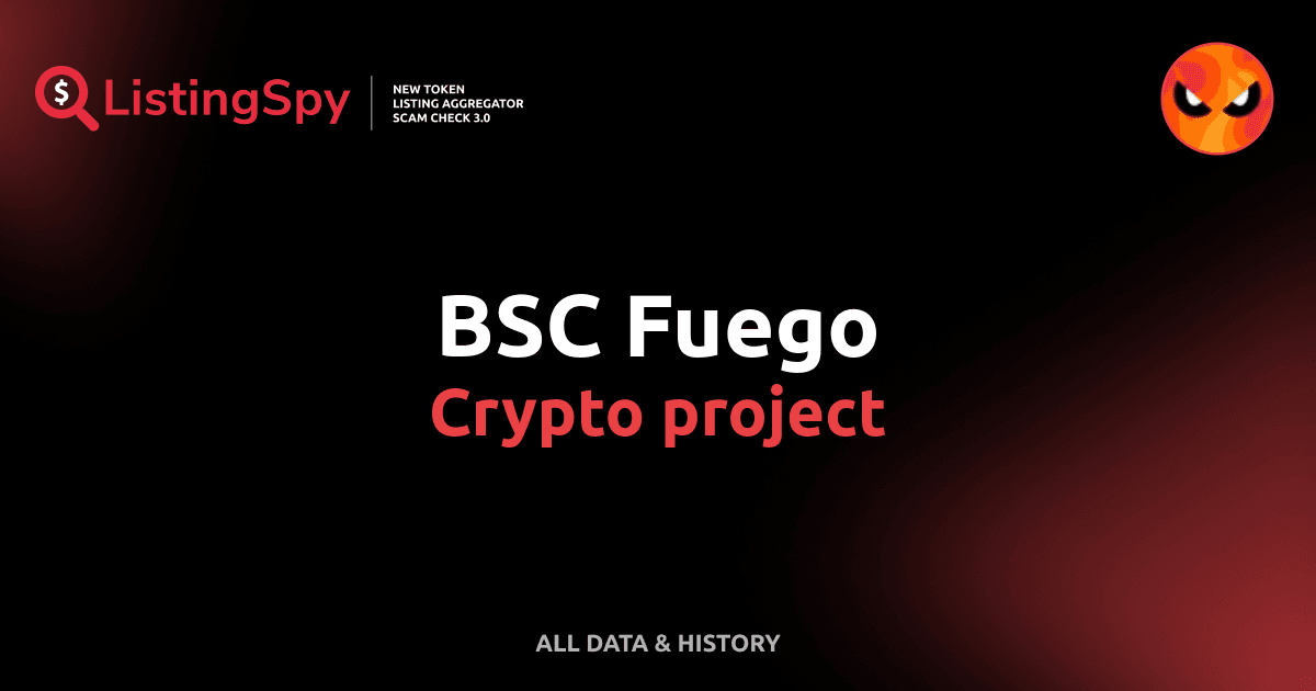 BSC Fuego crypto project: FUEGO token listings, events, analysis ...