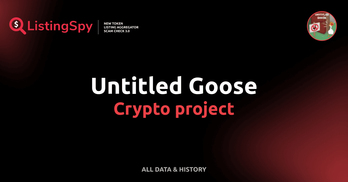 Untitled Goose crypto project: GOOSE token listings, events, analysis ...