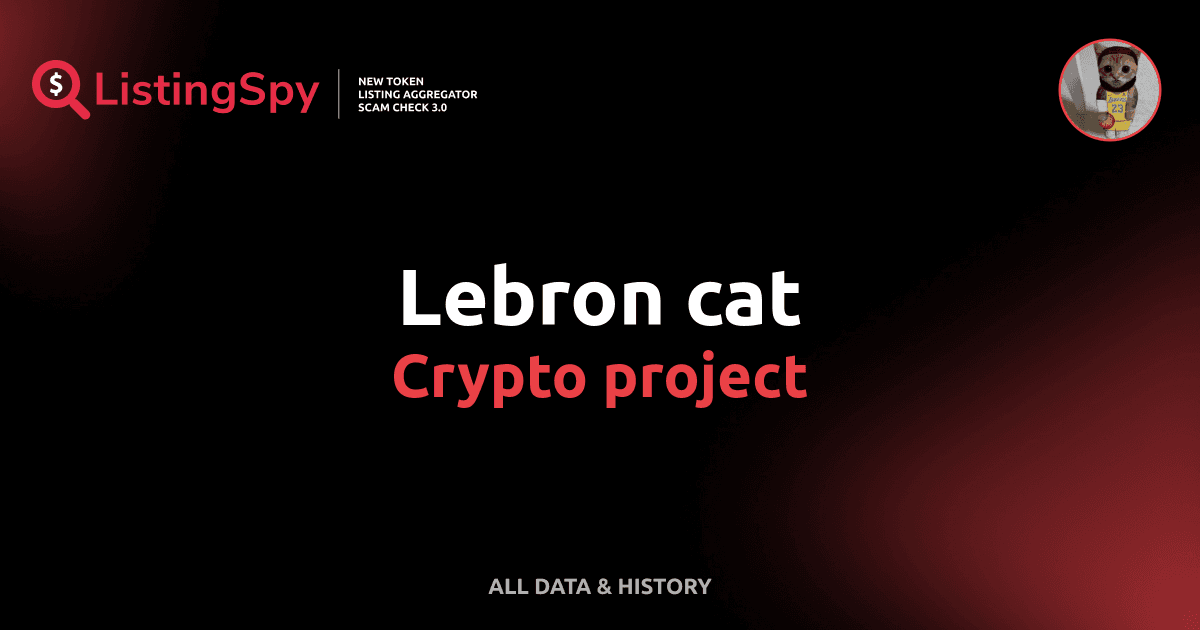 Lebron cat crypto project: 1000000 token listings, events, analysis ...