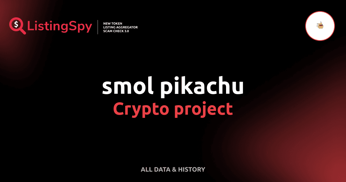 smol pikachu crypto project: smolpika token listings, events, analysis ...