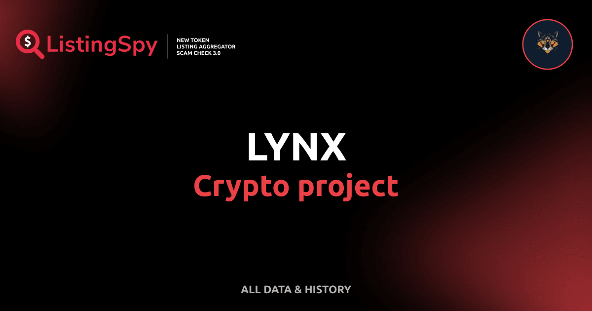 LYNX crypto project: LYNX token listings, events, analysis | ListingSpy