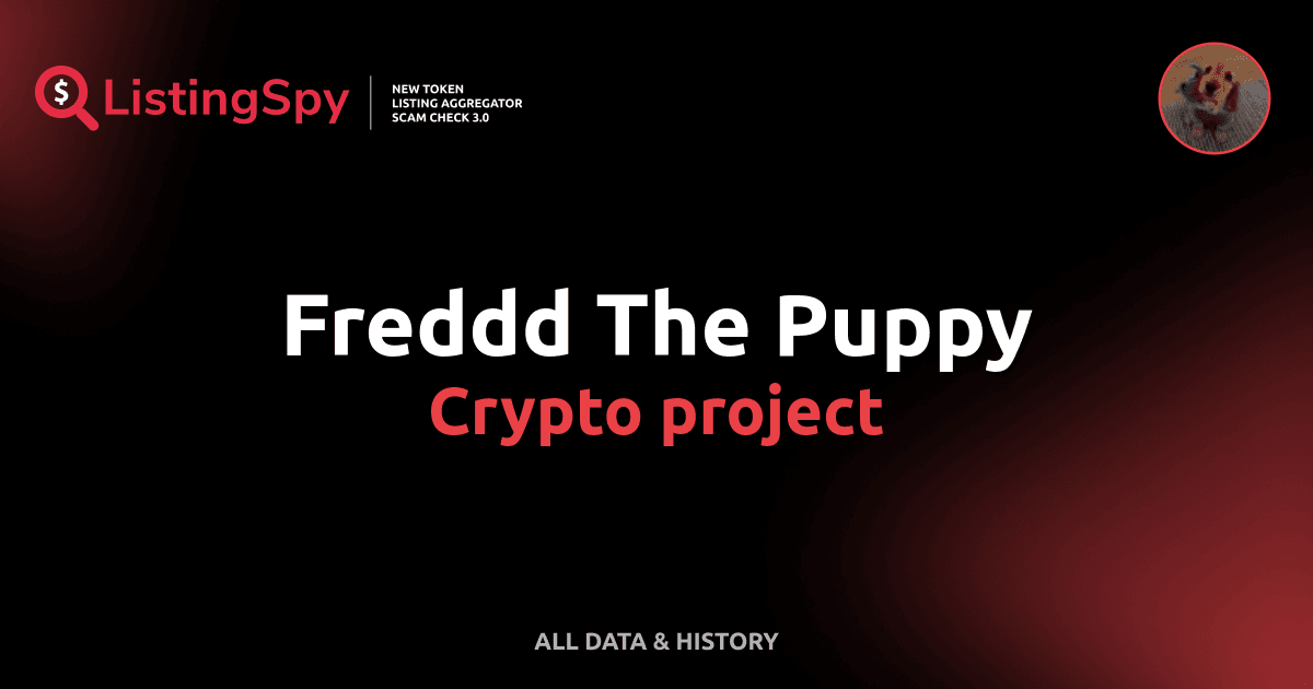 Freddd The Puppy crypto project: Freddd token listings, events ...