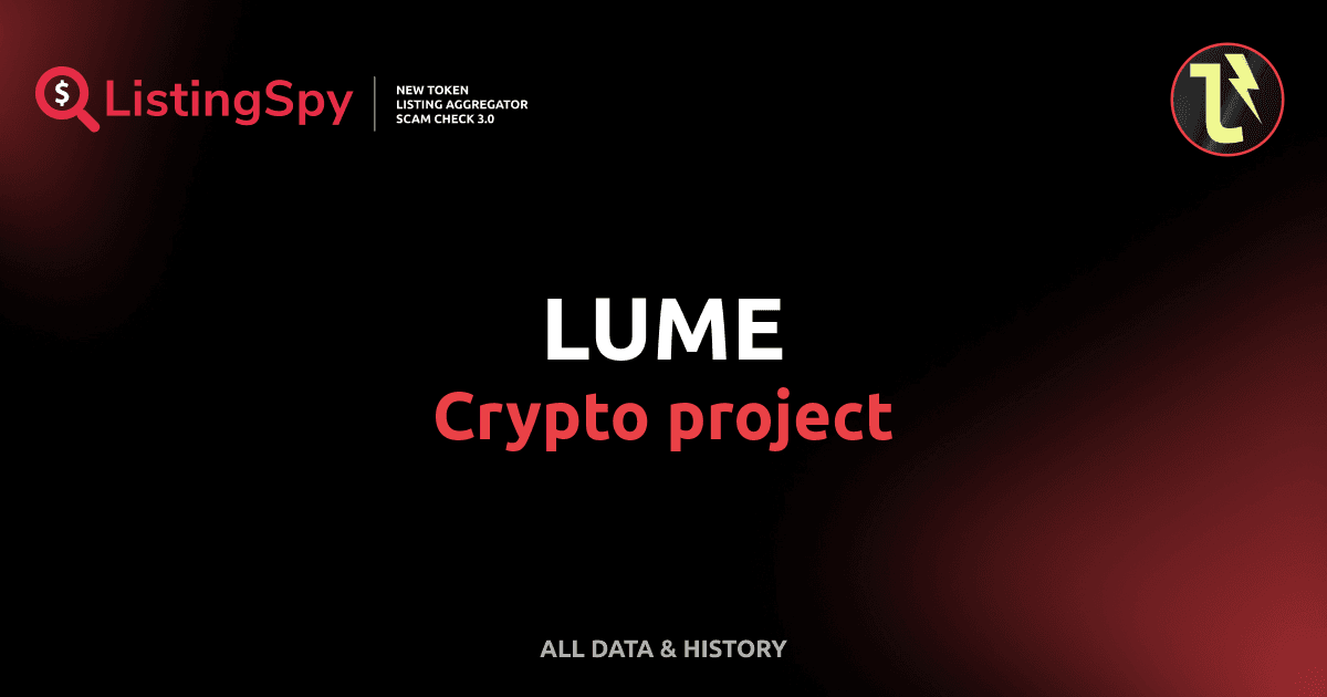 LUME crypto project: LUME token listings, events, analysis | ListingSpy