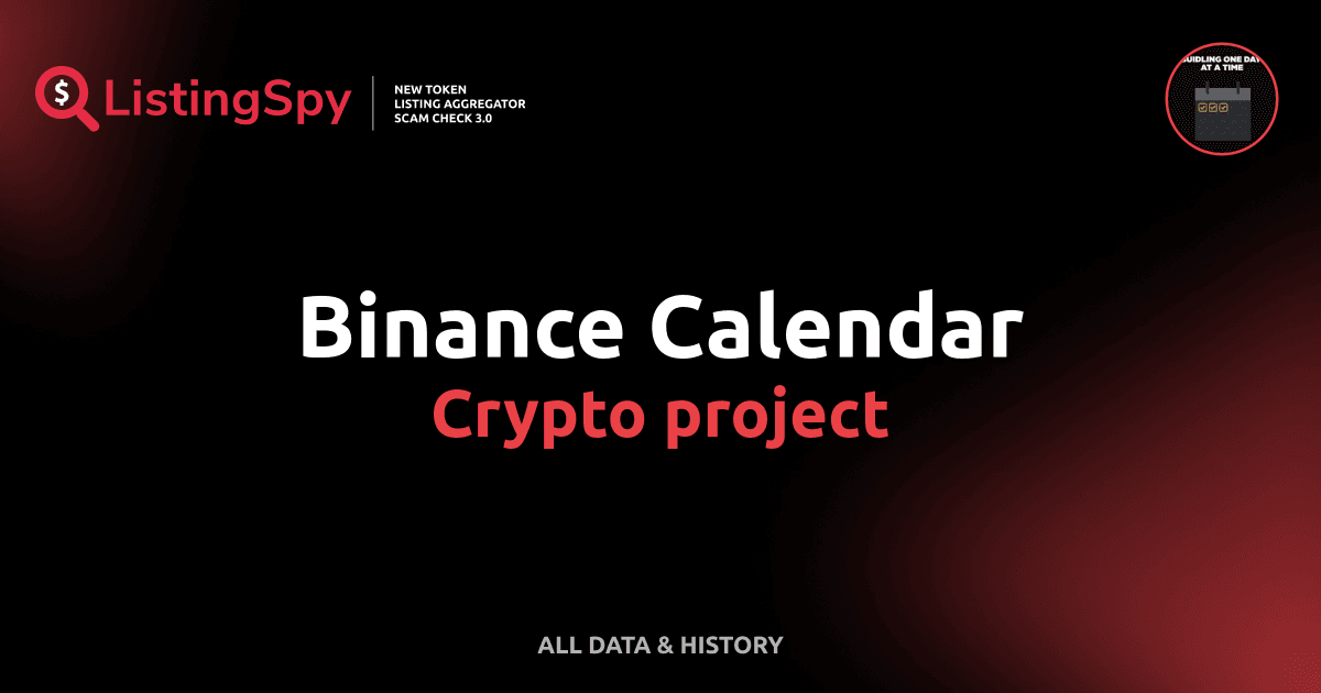 Binance Calendar crypto project: CALENDAR token listings, events ...
