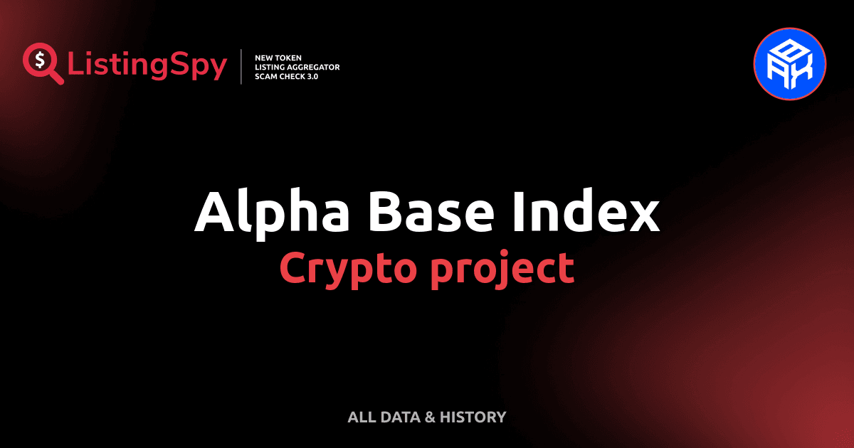 Alpha Base Index crypto project: ABX token listings, events, analysis ...