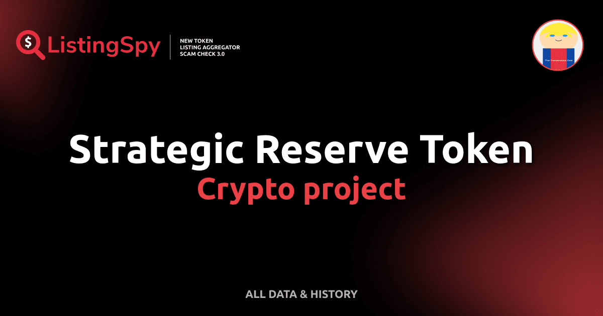 Strategic Reserve Token crypto project: SRT token listings, events, analysis | ListingSpy