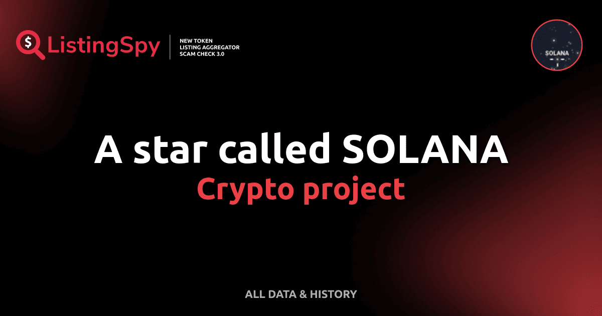 A star called SOLANA crypto project: SOLSTAR token listings, events ...