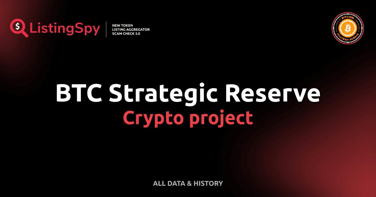 BTC Strategic Reserve crypto project: BSR token listings, events ...