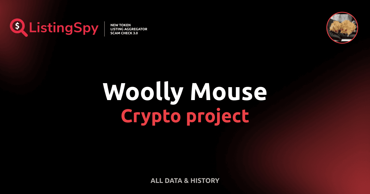 Woolly Mouse crypto project: WOOLLY token listings, events, analysis ...