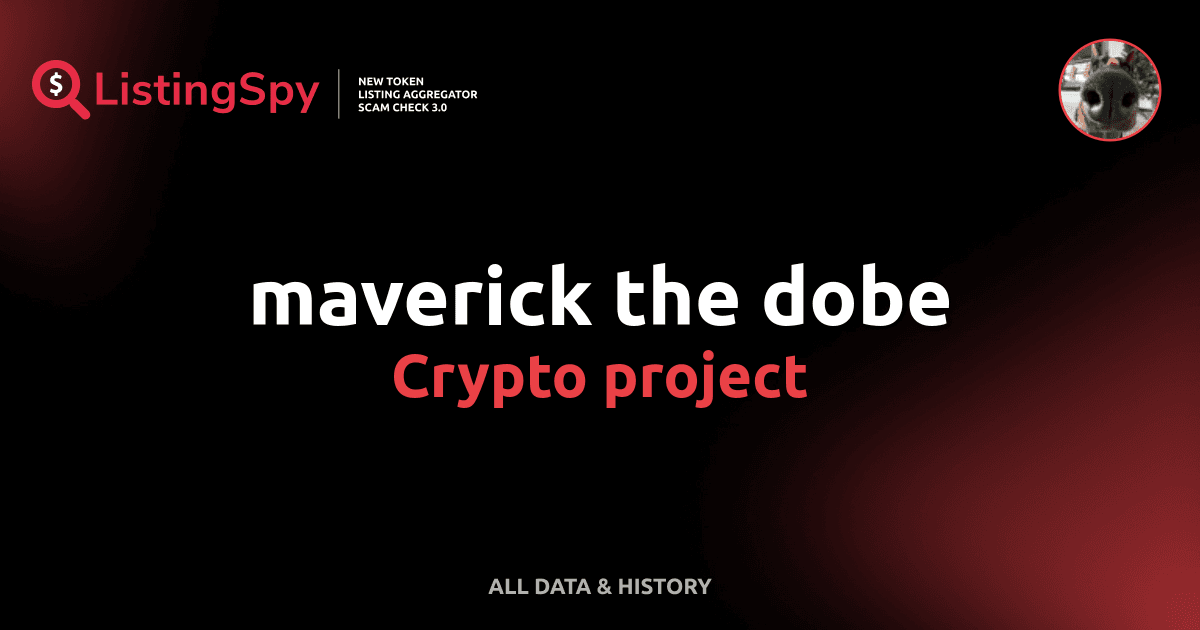 maverick the dobe crypto project: maverick token listings, events ...
